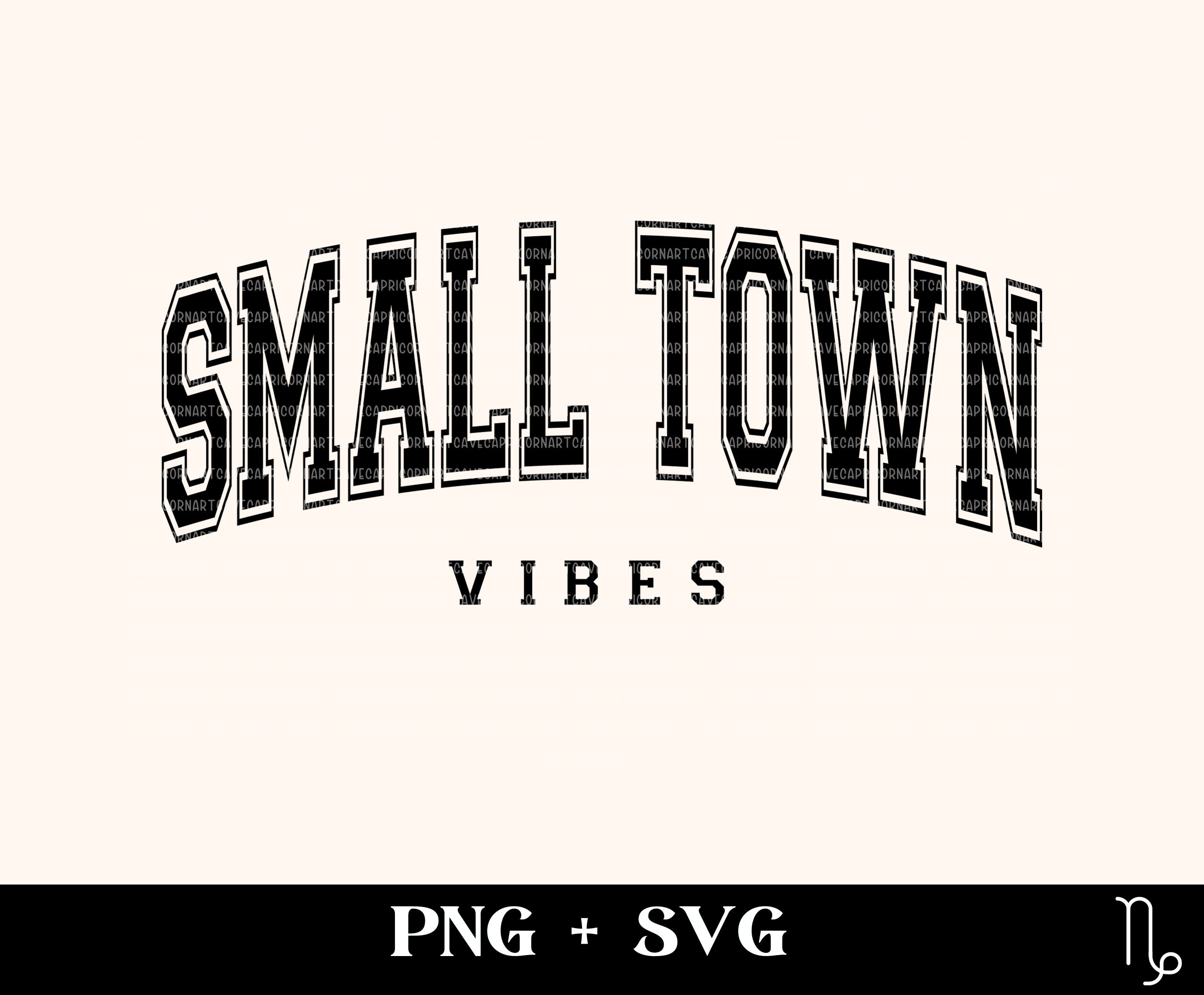 Small Town Vibes SVG and PNG | Small Town Svg, Small Town Varsity Font ...