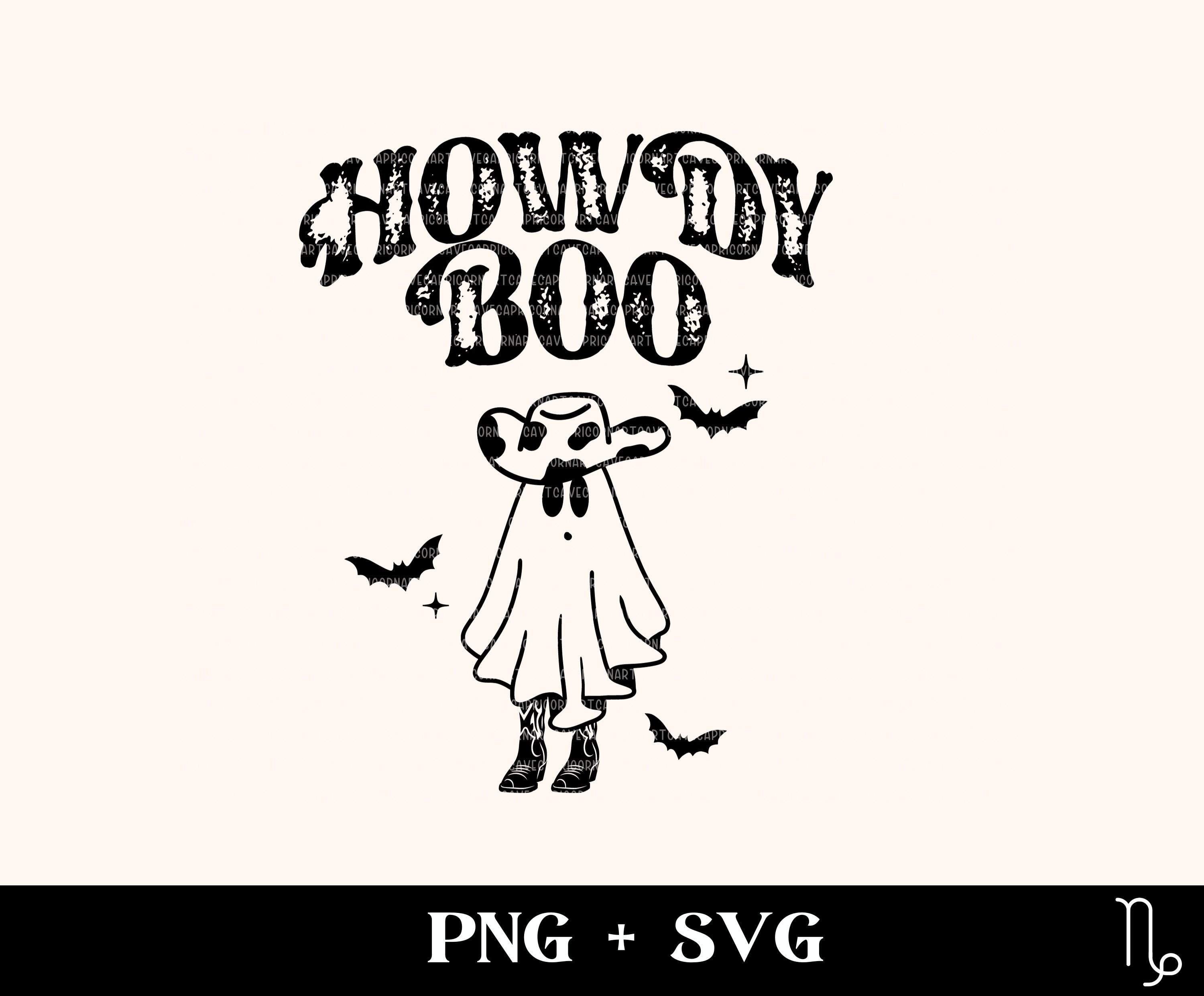 Howdy Boo SVG y PNG / archivo de corte svg de halloween - Etsy México