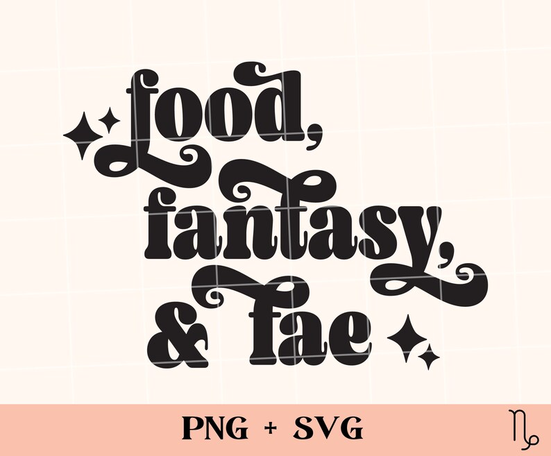Food Fantasy and Fae SVG and PNG Bookish Png Book Lover - Etsy