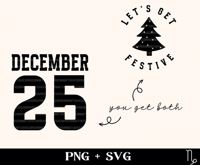 December 25, Let's Get Festive SVG and PNG | Christmas Svg, Back of ...