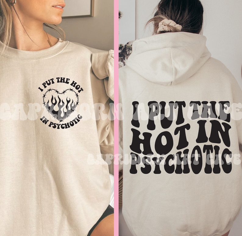 I Put the Hot in Psychotic SVG and PNG Retro Funny Psycho - Etsy
