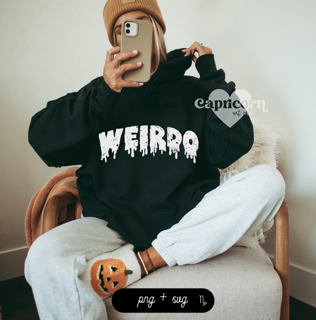 Weirdo Distressed SVG + PNG | Trendy Halloween Graphic, Retro Spooky ...