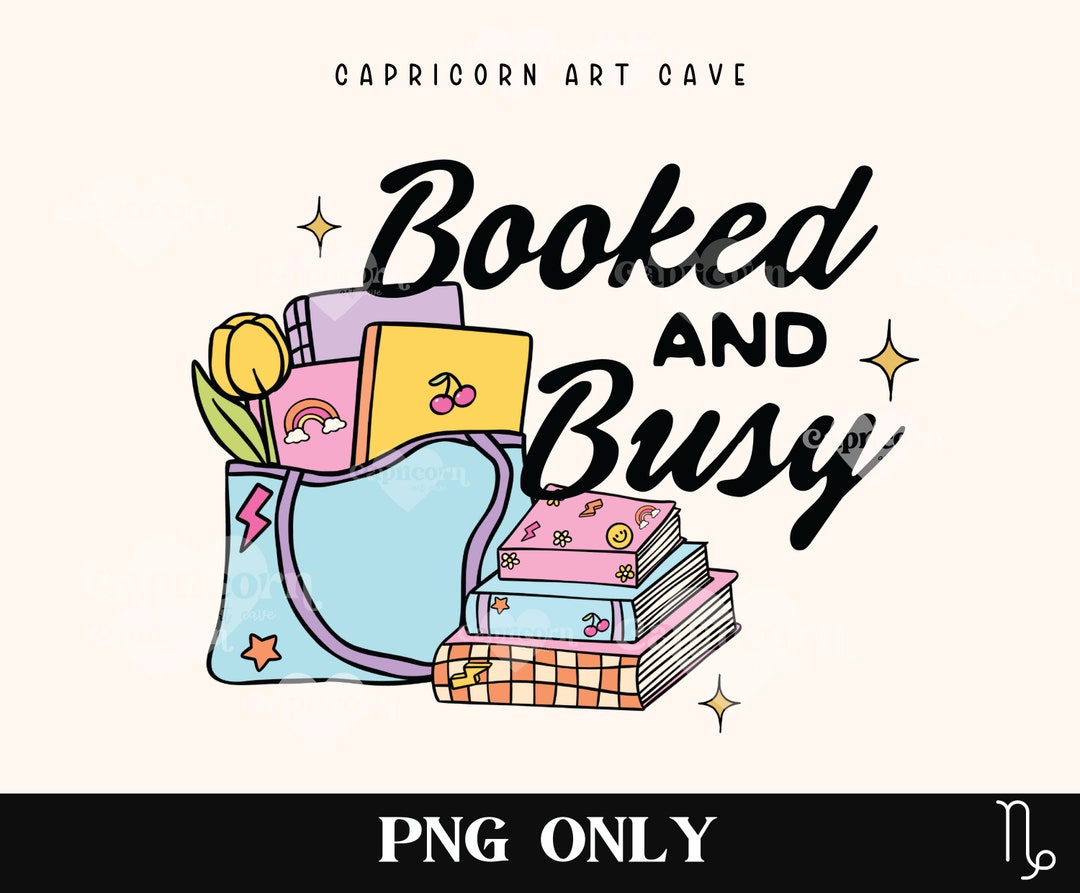 Booked and Busy PNG Only | Groovy Bookish Png, Smut Reader, Reader Png ...