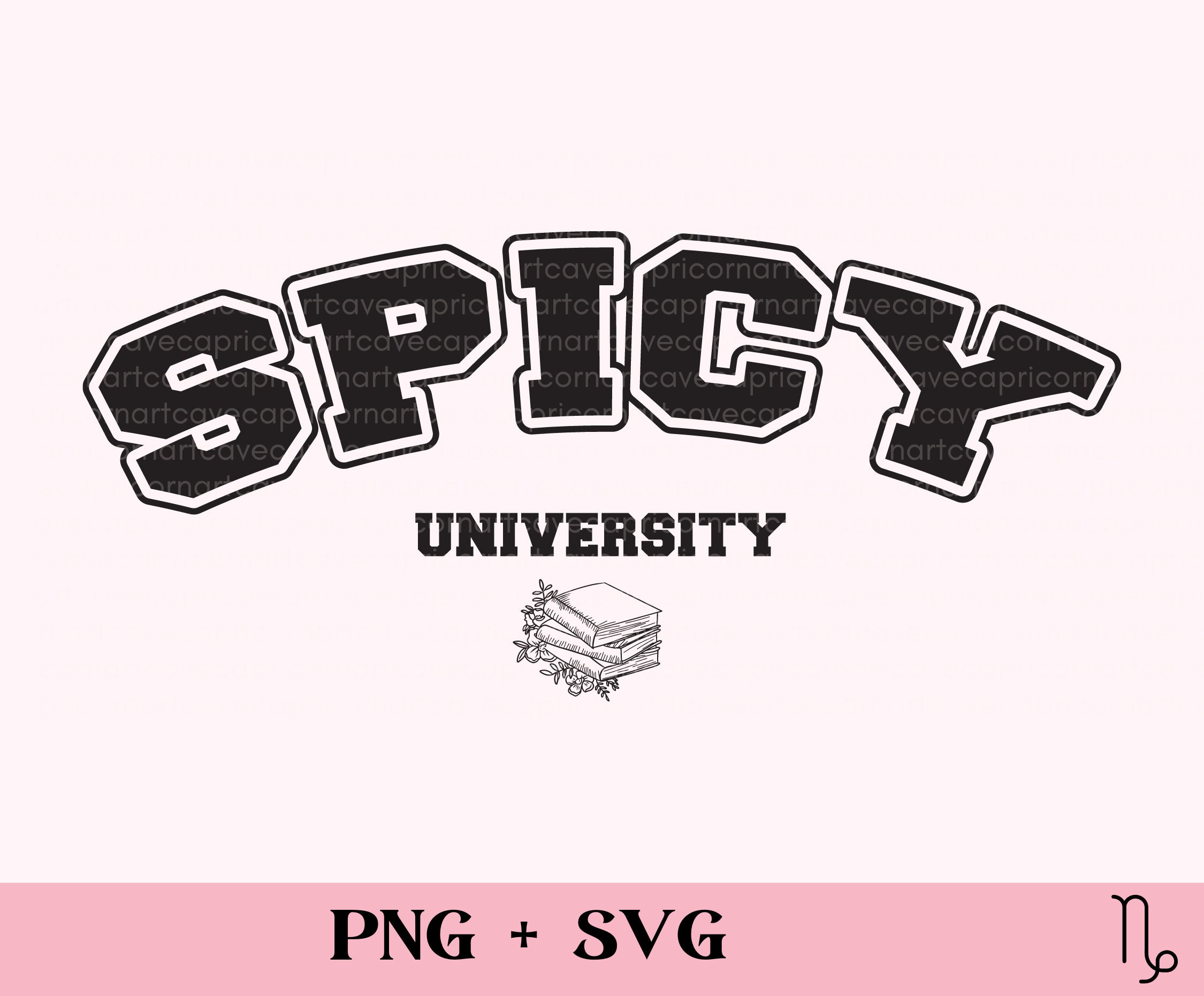 Spicy Readers University SVG and PNG Bookish Png Romance - Etsy