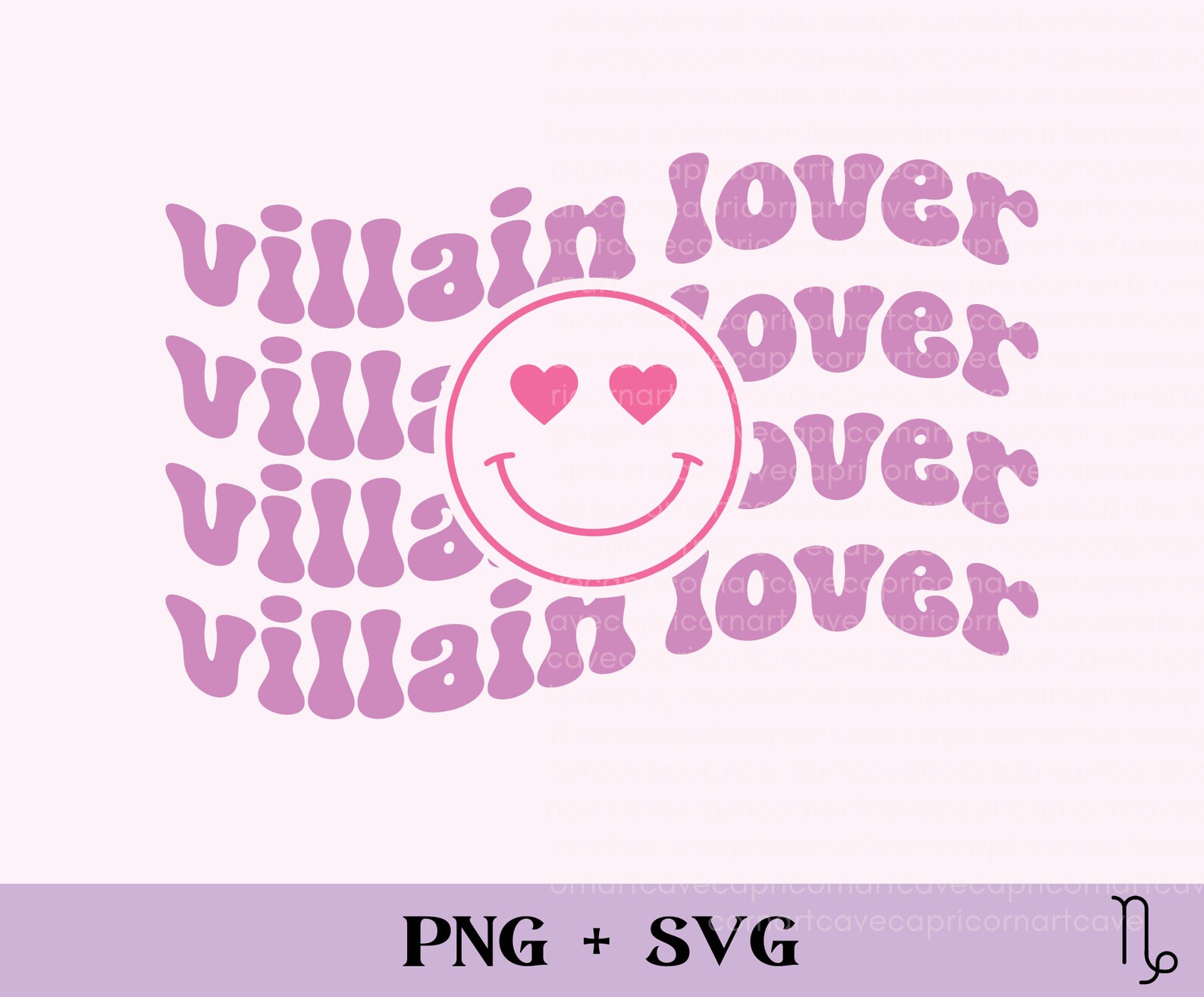 Villain Lover SVG and PNG Retro Transparent Smiley Bookish - Etsy