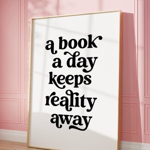 Bookish Art Print | Bookish Wall Art | Digital Printable Wall Decor ...