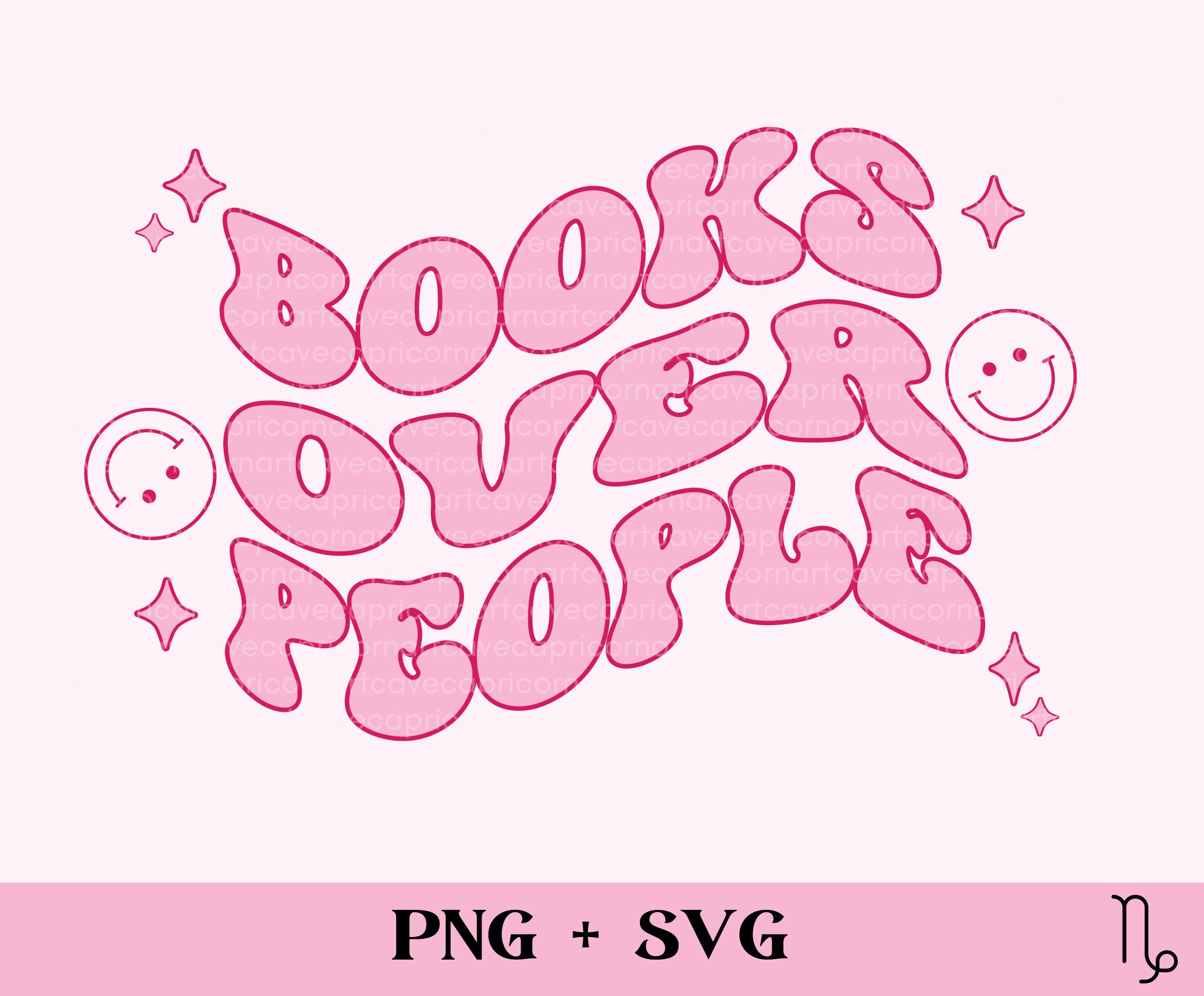 Books Over People SVG and PNG | Wavy Bookish Png, Introverted Reader ...