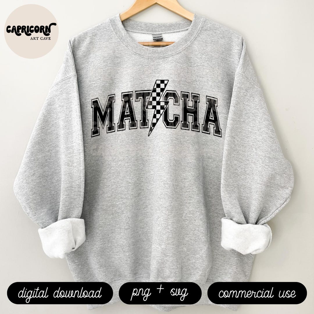 Matcha SVG + PNG | Varsity Svg, College Font, Matcha Lover Svg, Matcha ...