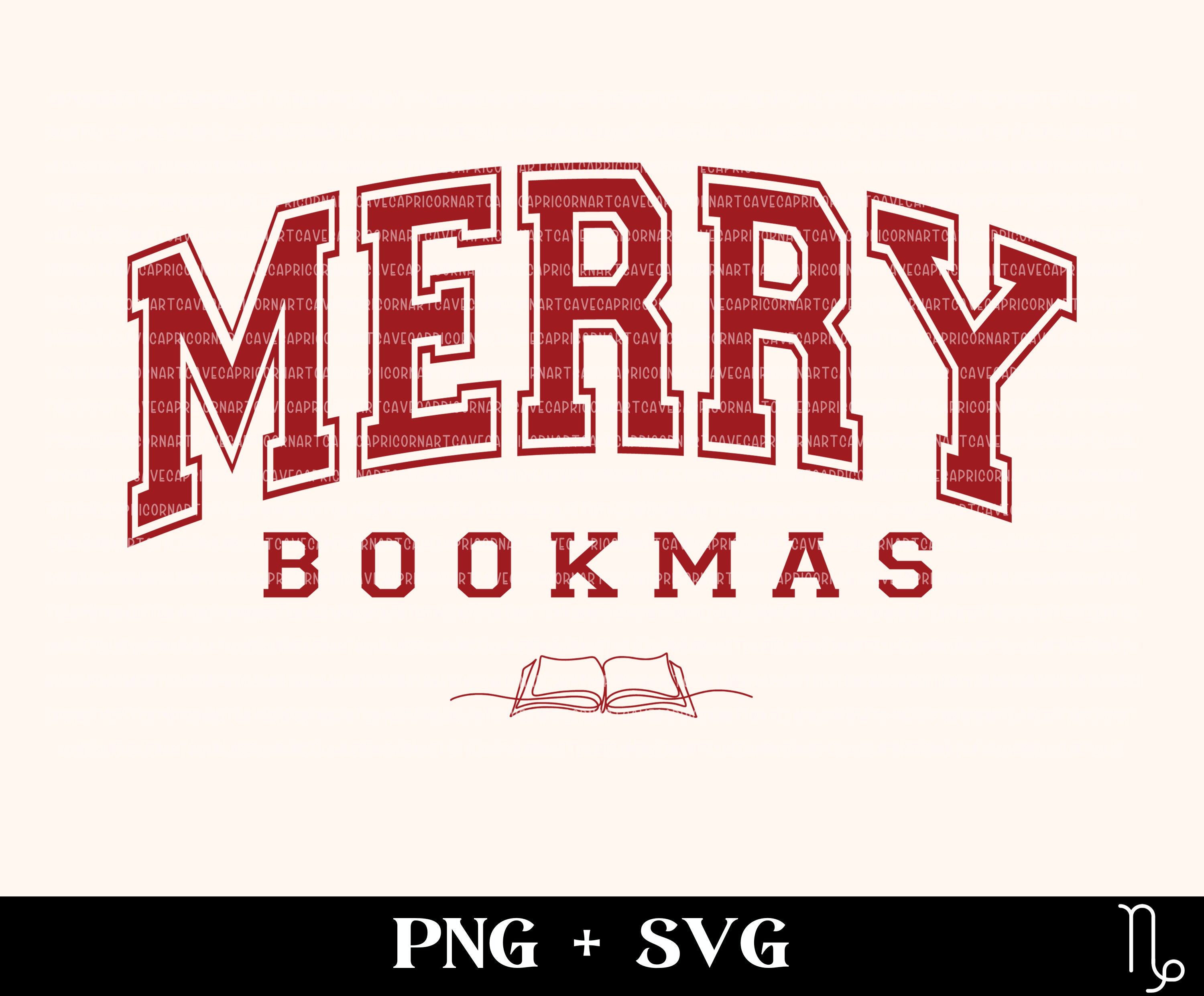 Merry Bookmas SVG and PNG | Christmas Bookish Svg, Holly Jolly Reader ...