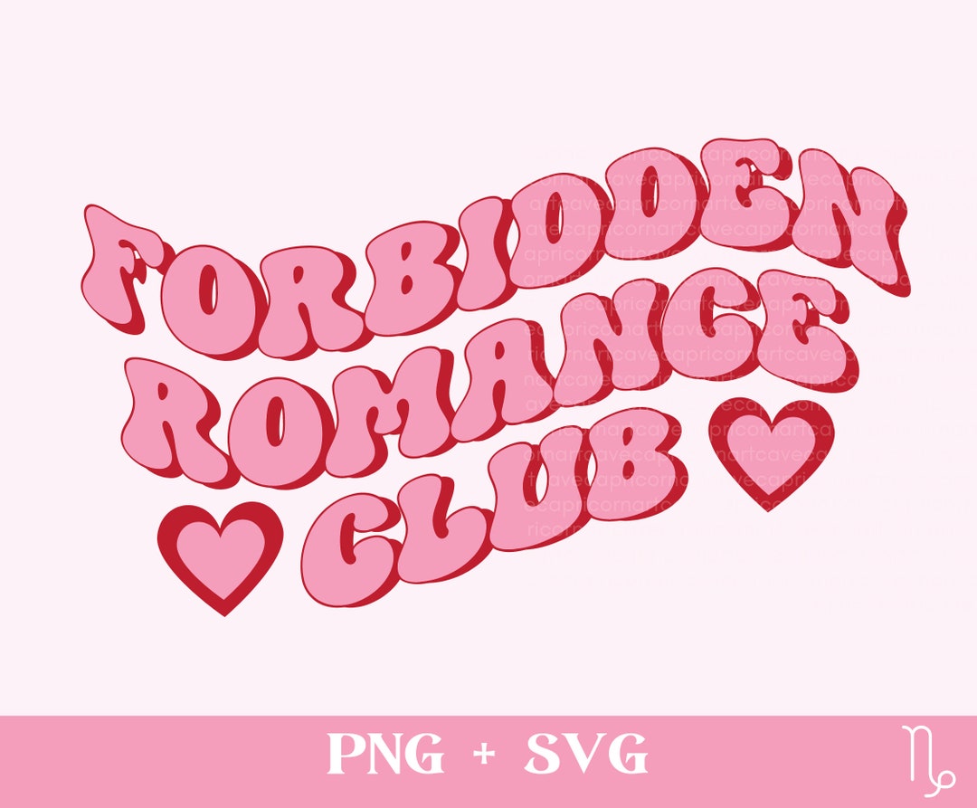 Forbidden Romance SVG and PNG | Wavy Bookish Png, Romance Reading Svg ...