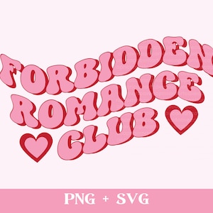Forbidden Romance SVG and PNG | Wavy Bookish Png, Romance Reading Svg ...