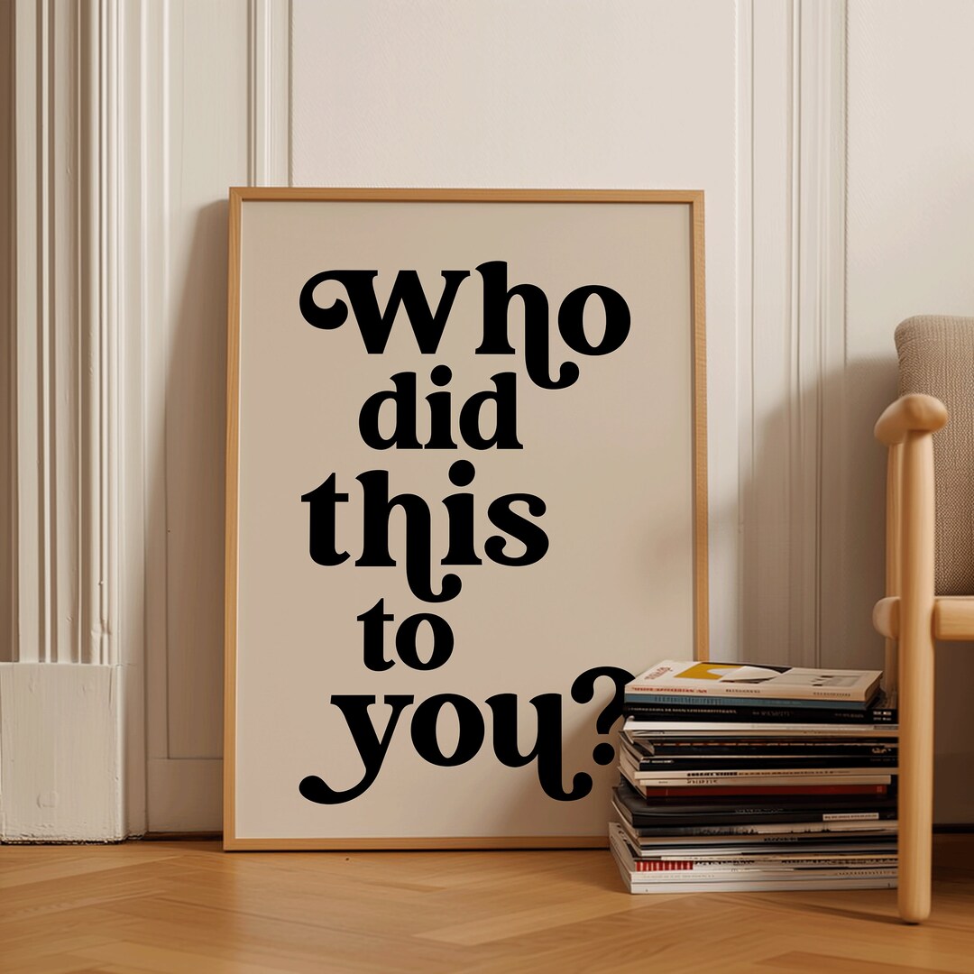 Who Did This to You? Book Art Print Bookish Trope Wall Decor Enemies to ...