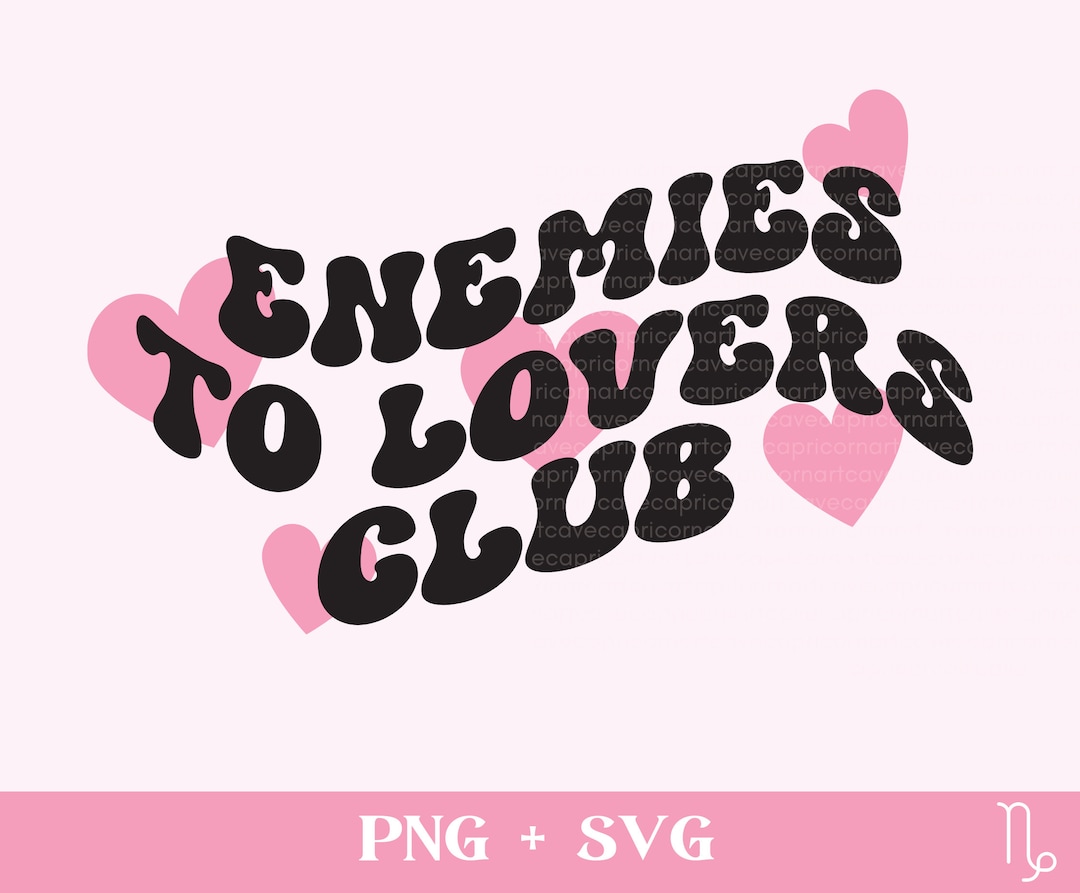 Enemies to Lovers SVG and PNG | Bookish Png, Romance Tropes Reading Svg ...