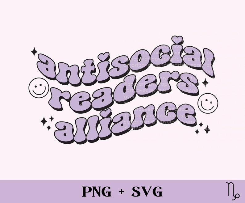 Antisocial Readers Alliance SVG and PNG | Bookish Png, Booktrovert ...