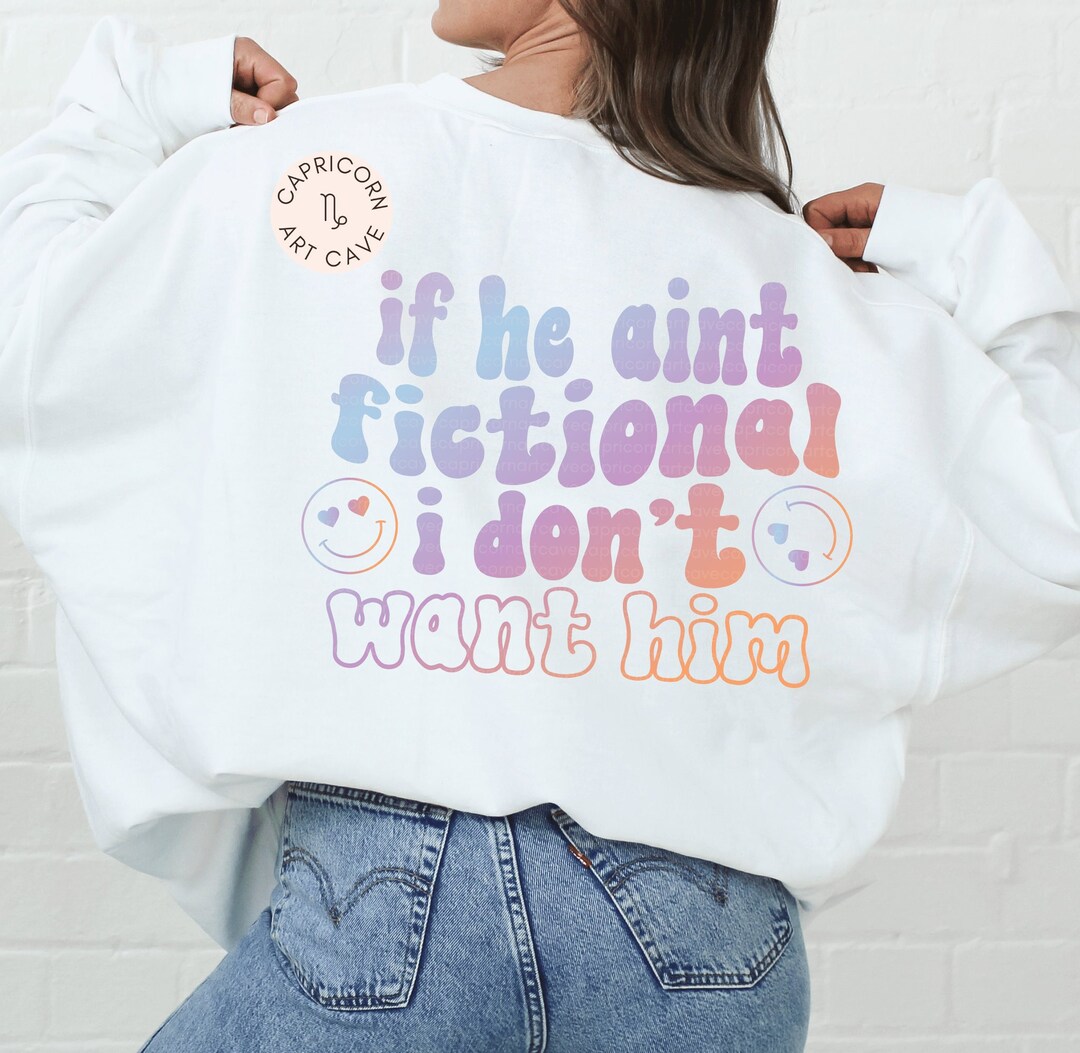 If He Ain't Fictional SVG and PNG | Funny Bookish Png, Book Boyfriend ...