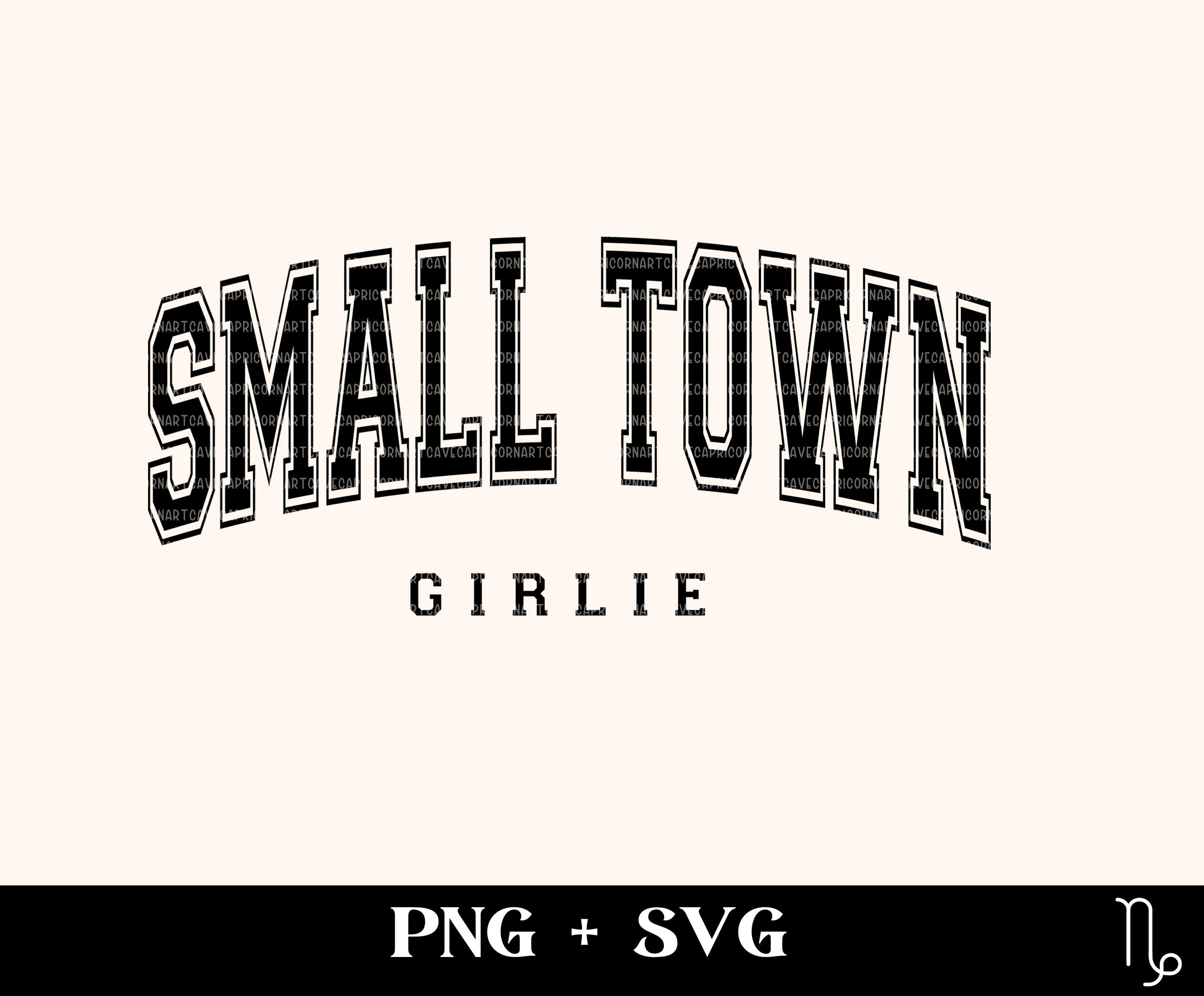 Small Town Girlie SVG and PNG | Small Town Svg, Small Town Varsity Font ...