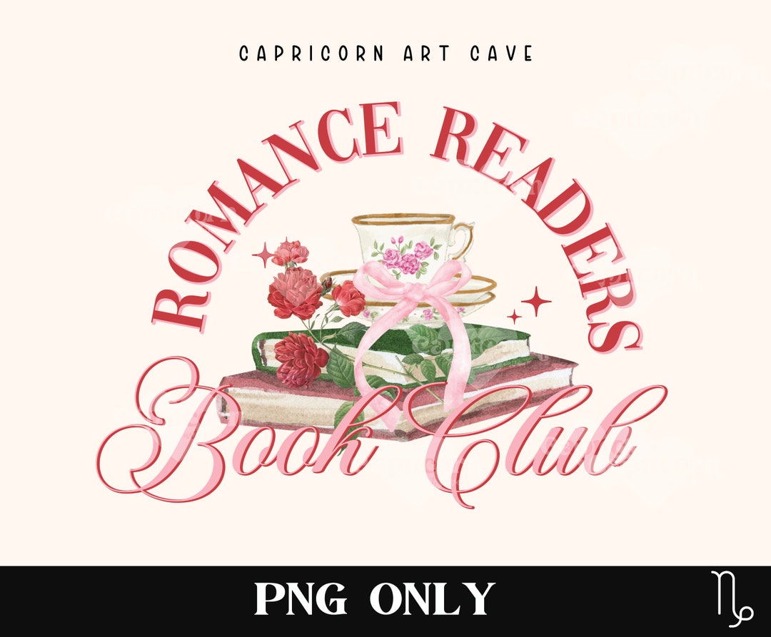 Romance Readers Book Club PNG | Bookish Png, Coquette Reader, Book ...