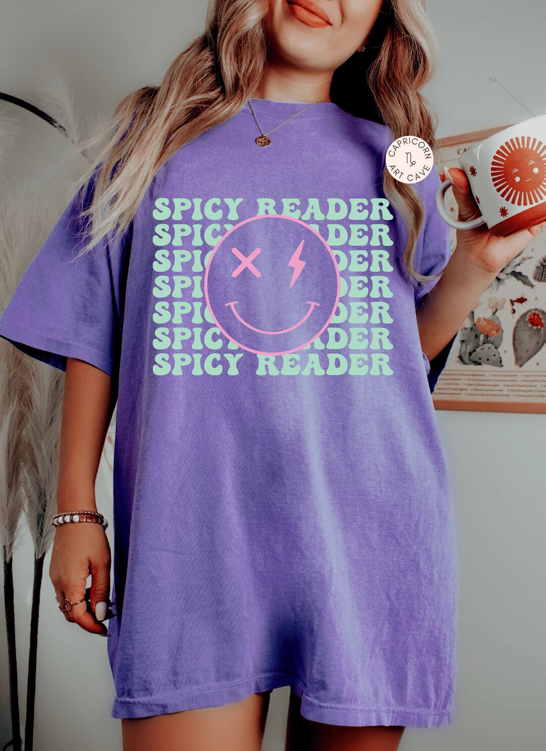 Spicy Reader PNG and SVG Transparent Smiley Face Sublimation - Etsy