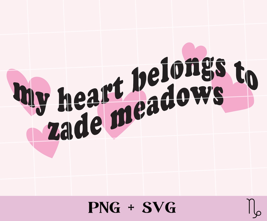 My Heart Belongs to Zade Meadows SVG and PNG | Bookish Png, Haunting ...