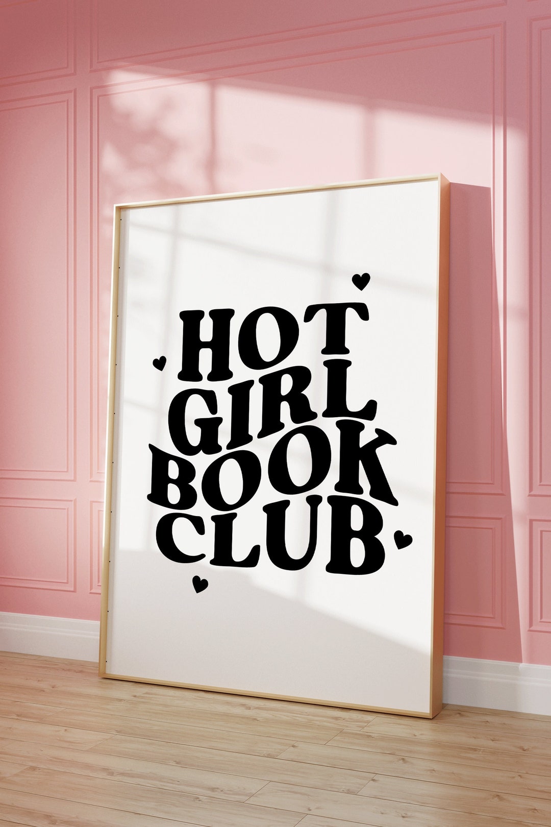 Hot Girl Book Club Bookish Art Print Neutral Printable Wall Decor Book ...