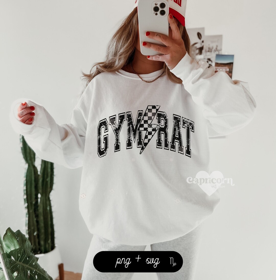 Gym Rat SVG and PNG | Varsity Svg, Girls Who Lift Svg, Leg Day Svg ...