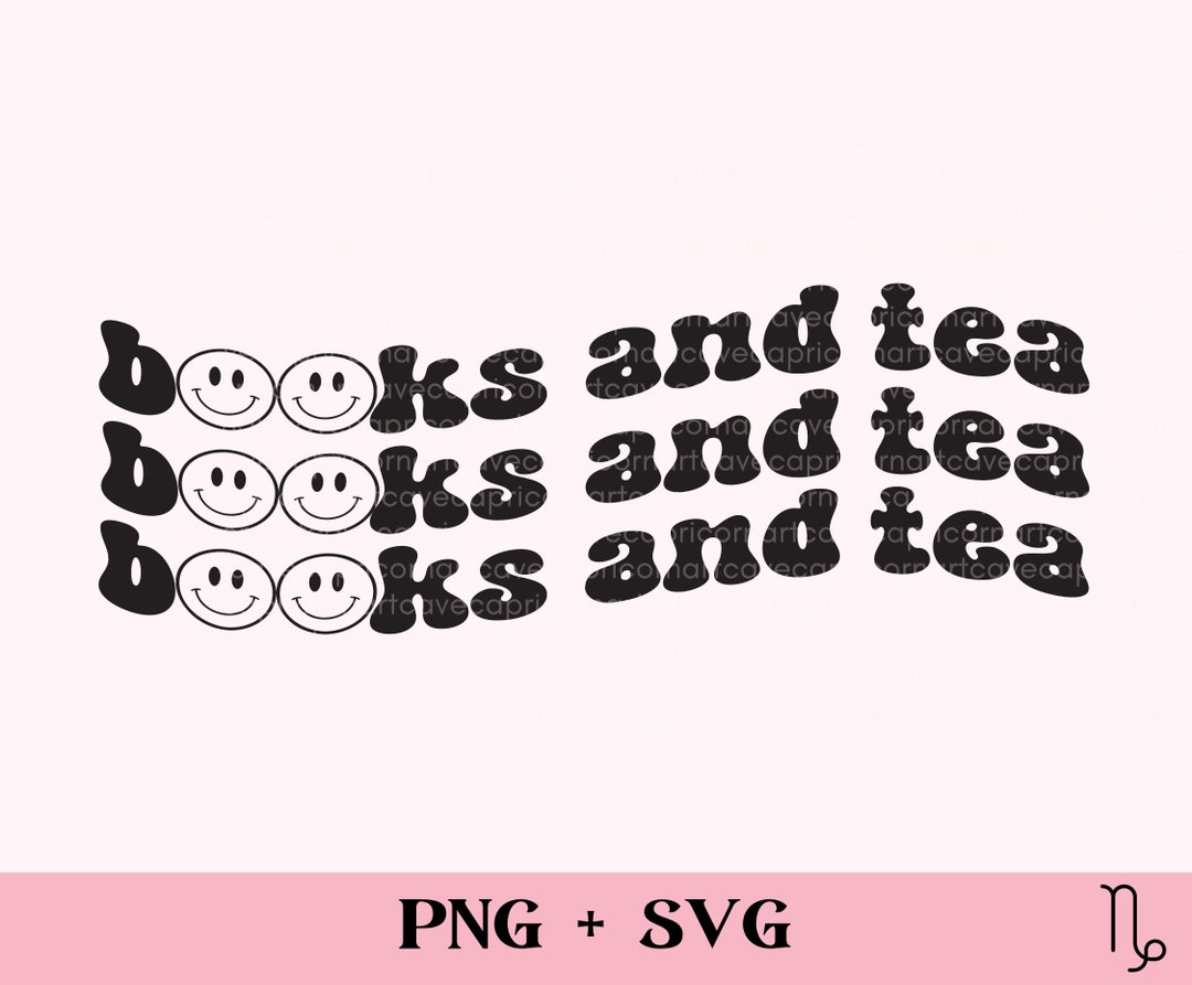Books and Tea SVG and PNG | Bookish Png, Iced Tea and Smutty Books ...