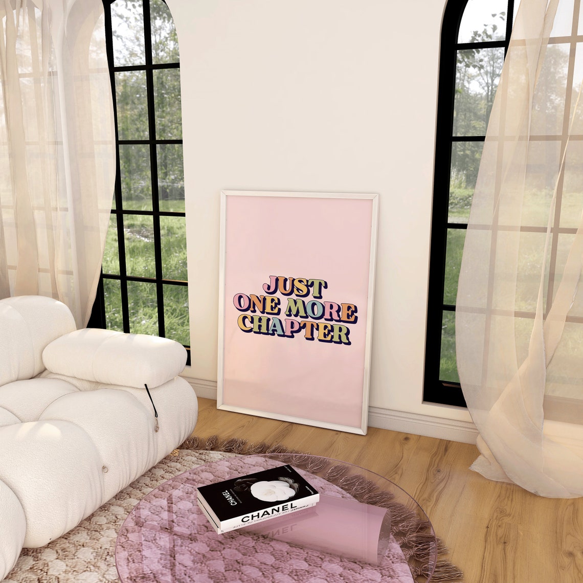 One More Chapter Art Print | Retro Wall Art Reader Quote Book Lover ...