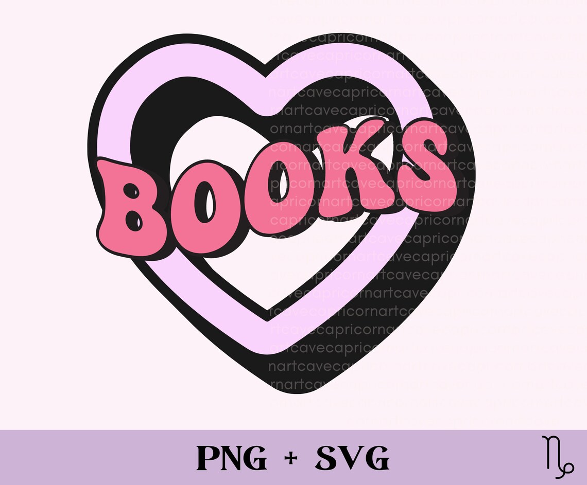I Love Books SVG and PNG Bookish Png Romance Reader Svg - Etsy