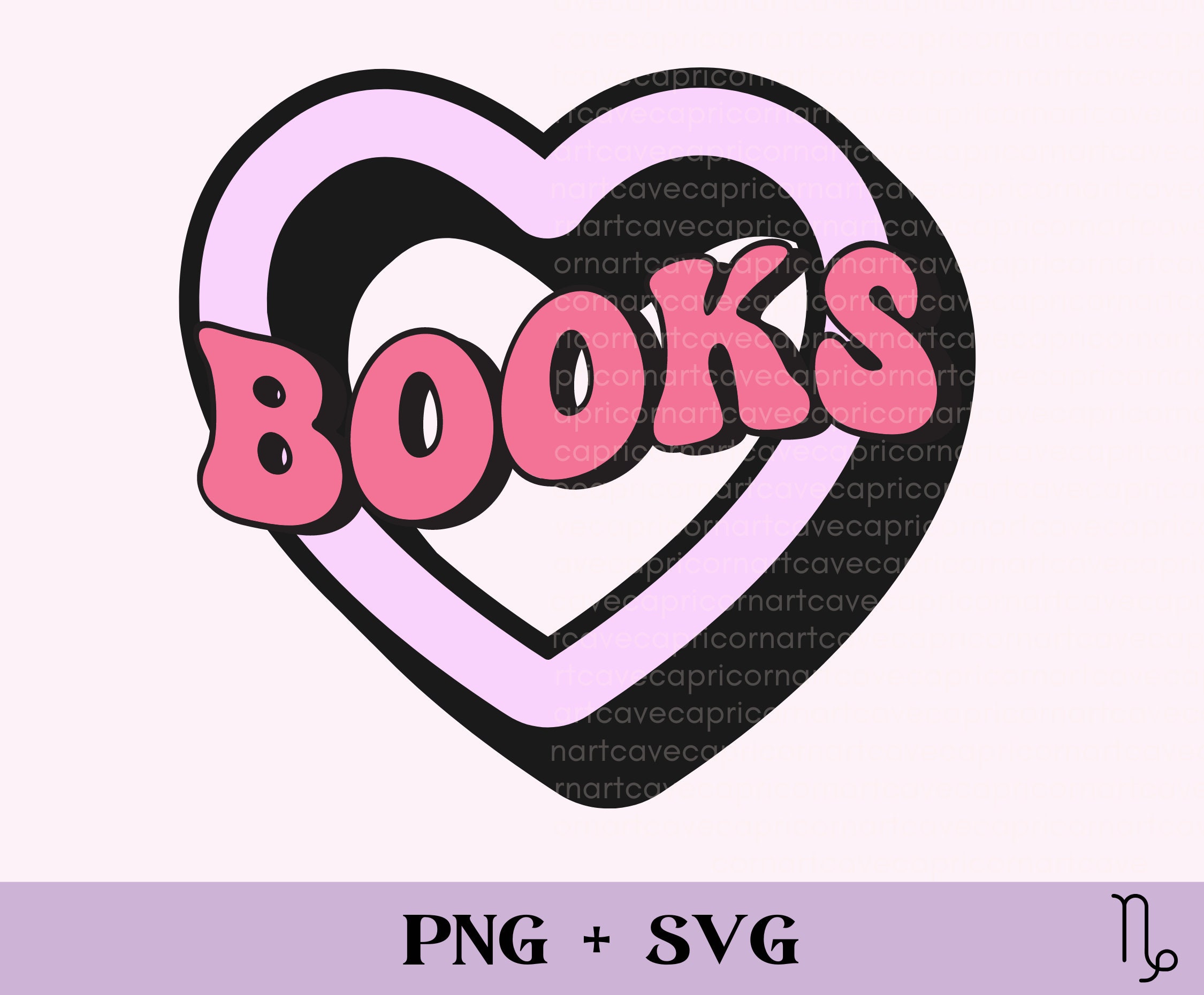 I Love Books SVG and PNG Bookish Png Romance Reader Svg - Etsy