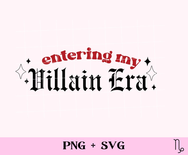 Entering My Villain Era SVG and PNG Bookish Png Morally - Etsy