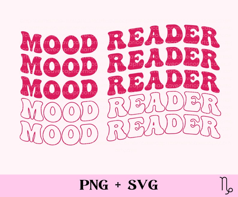 Mood Reader SVG and PNG Bookish Png Romance Reader Svg - Etsy