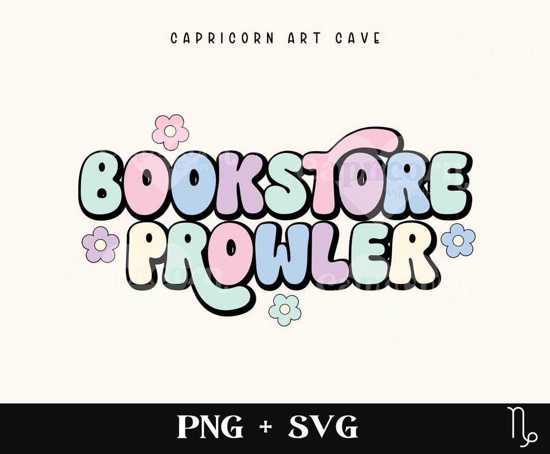 Bookstore Prowler SVG and PNG | Bookish Svg, Book Shop Svg, Book Lover ...