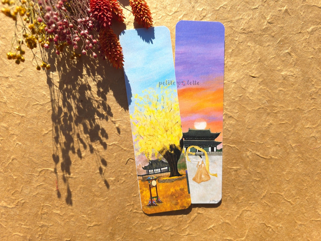 Double-sided Illustrated Bookmark SOUTH KOREA Original Unique ...
