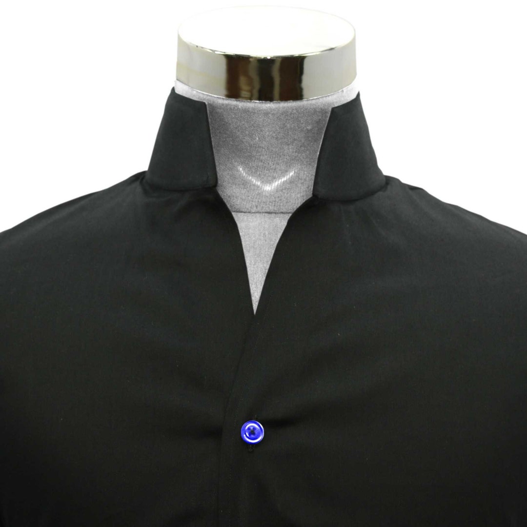Open Buttonless Collar Karl Lagerfeld Style High Open V Collar Plain ...