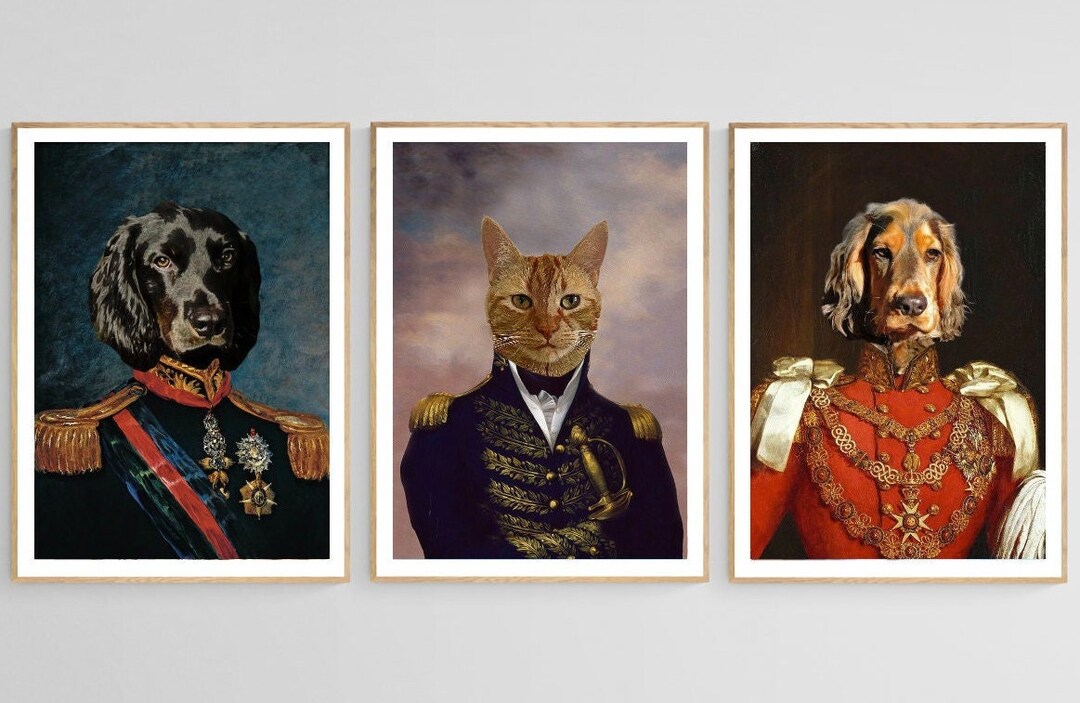 PERSONALISED PET PORTRAITS Royal | Digital Download | Multiple Pets ...