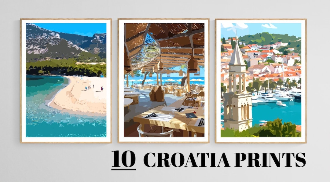 10 SPLIT CROATIA PRINTS | Digital Download | Print at Home | Split ...