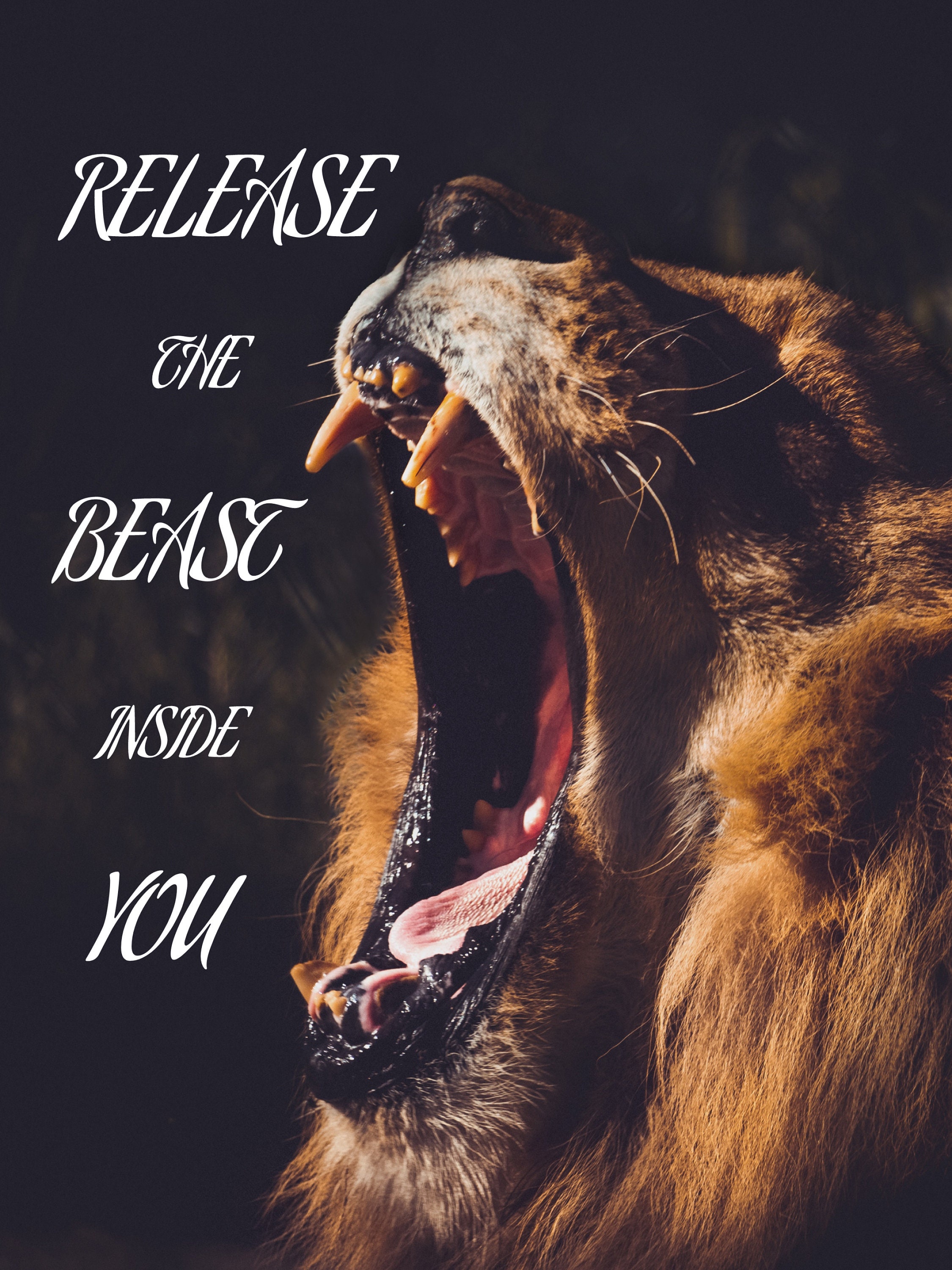 Motivational Quotes Printable 〔release the Beast Inside You〕 - Etsy