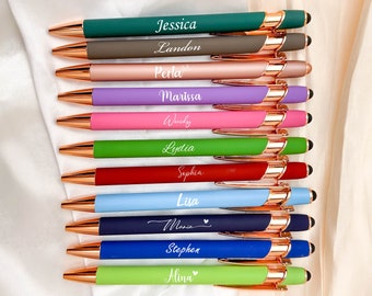Personalized Pen Gift, Custom Engraved Soft Touch Pens, Gift for Her ...
