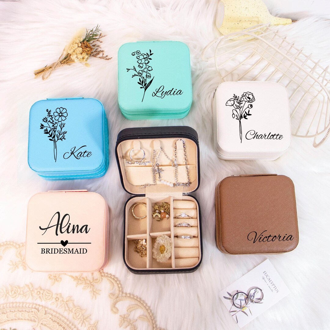 Personalized Jewelry Box, Custom Jewelry Boxes, Bridesmaid Jewelry Box ...