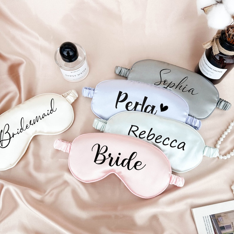 Personalized Sleep Eye Mask, Custom Eye Mask, Bridesmaid Gift ...