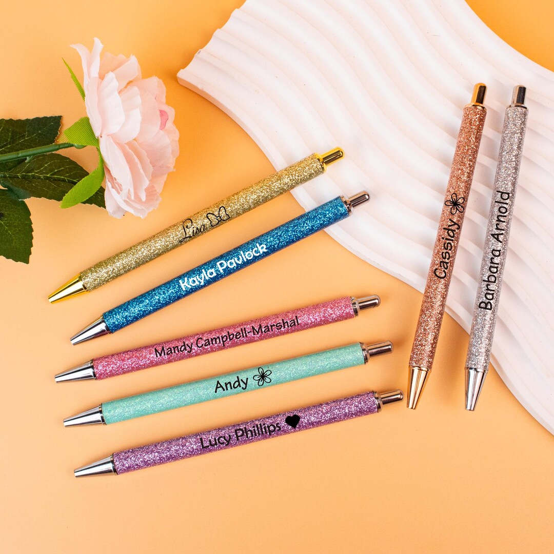 Glitter Pens, Personalized Glitter Pens, Glistening Crystal Pen ...