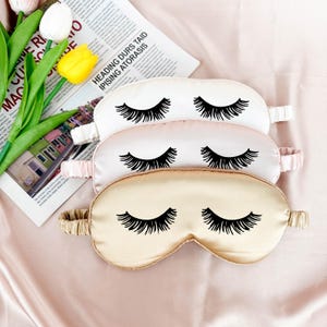 Eyelashes Sleep Mask for Women, Bridesmaid Gift, Bridal Party Gift Set ...