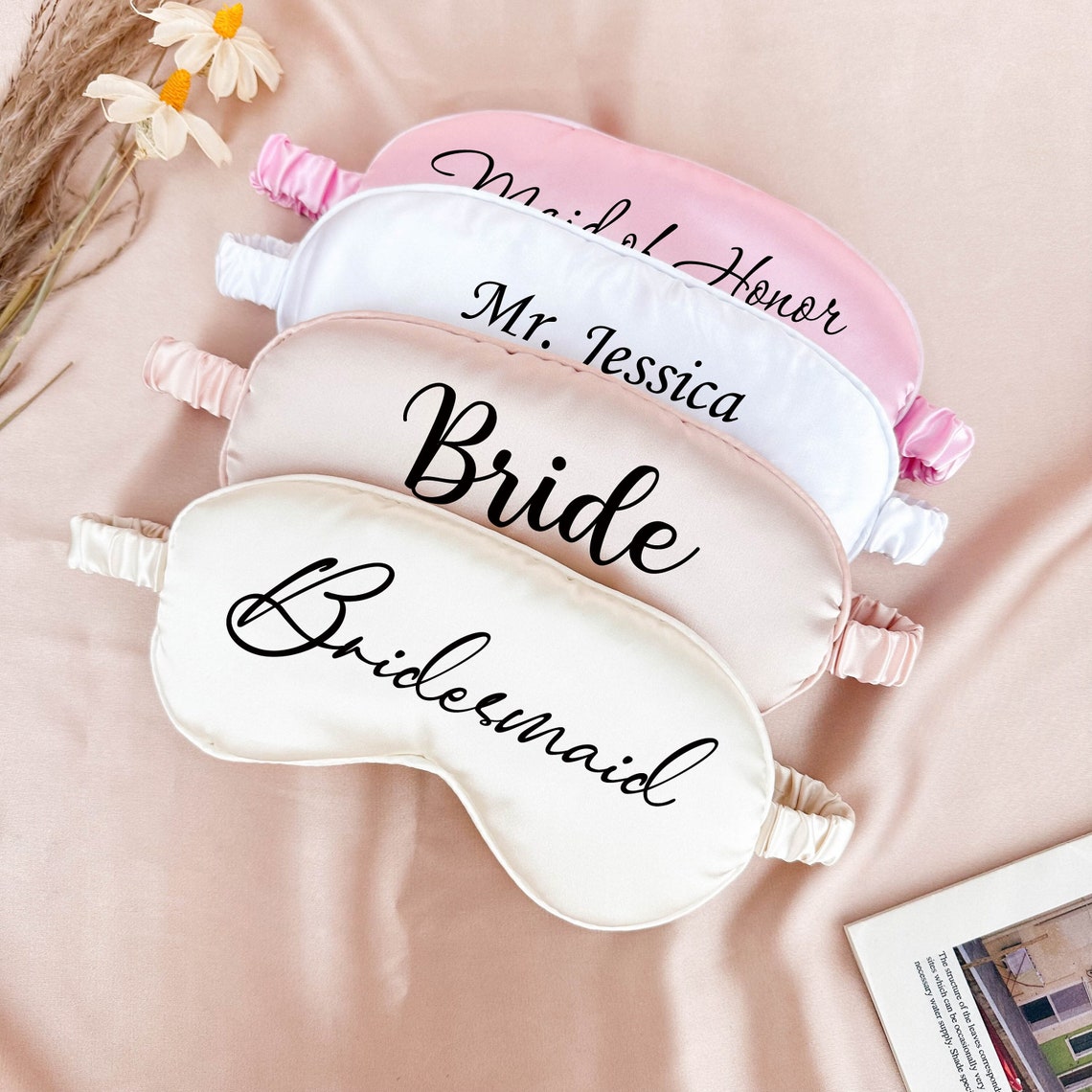 Personalized Eye Mask, Bridesmaid Gift, Bridal Party Gift, Sleep Mask ...