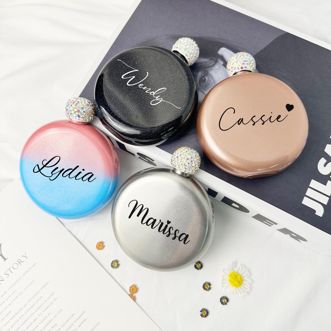 Personalized Bridal Flasks, Bridesmaids' Gifts, Flask for Bridal Custom ...
