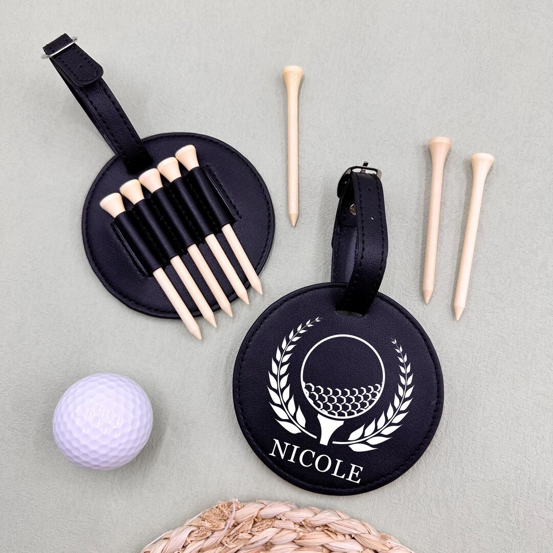 Personalized Golf Gifts for Men or Woman, Engraved Leather Golf Bag Tag ...
