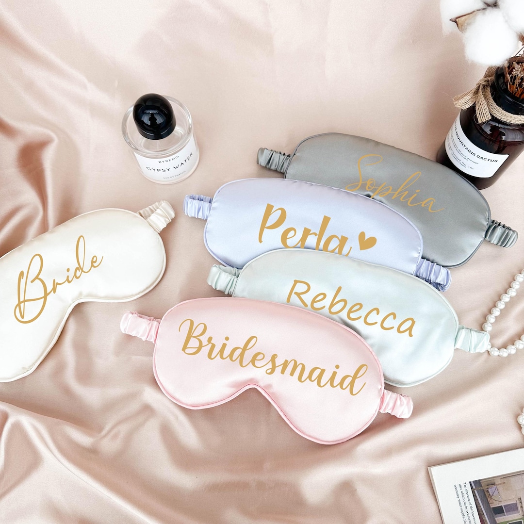 Custom Eye Mask, Bridesmaid Gift, Personalized Sleep Eye Mask ...