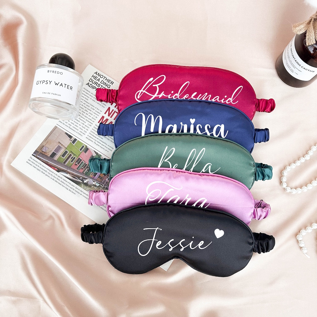 Personalized Sleep Eye Mask, Custom Eye Mask, Bridesmaid Gift ...