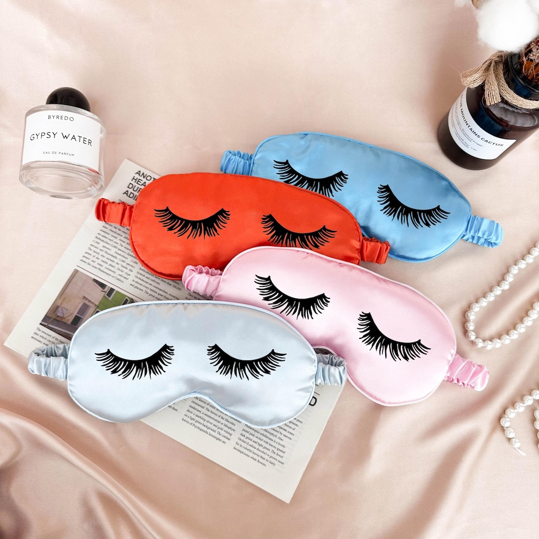 Eyelashes Sleep Mask for Women, Bridesmaid Gift, Bridal Party Gift Set ...