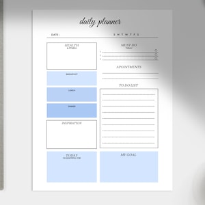 Daily Planner | Chic Planner | Instant Download | Modern Planner ...