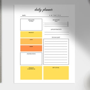 Daily Planner | Chic Planner | Instant Download | Modern Planner ...